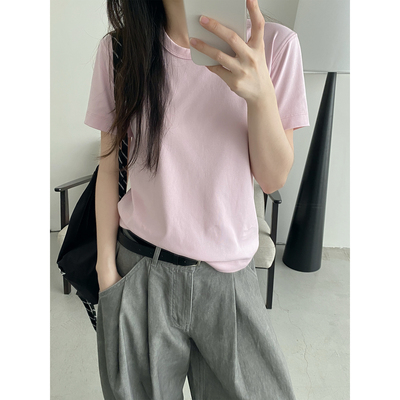 柔软舒适经典好穿正肩短袖T恤女