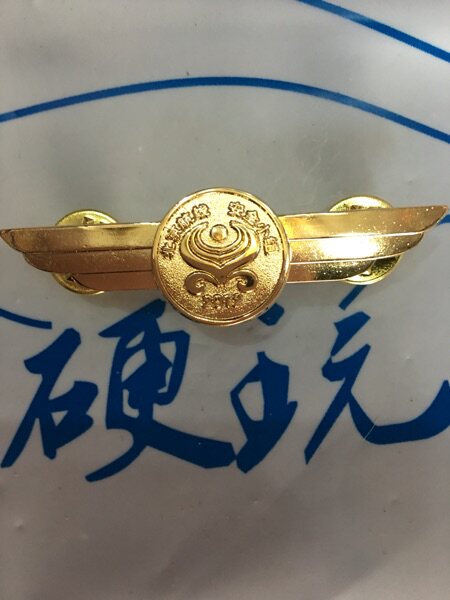海南航空北京航线特别订制徽章订做款镀金 军迷 帽子 配饰