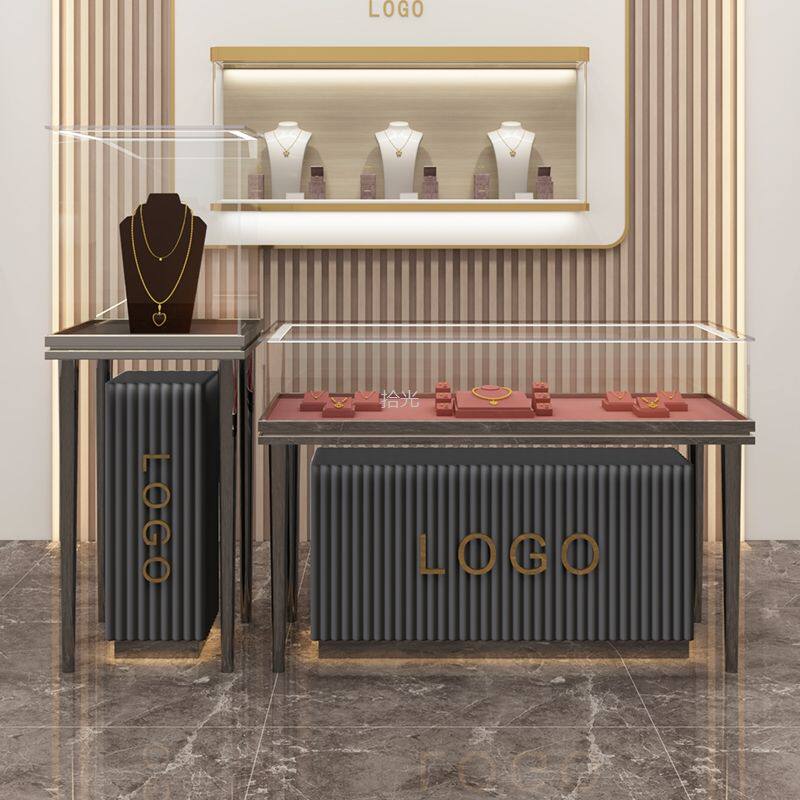 珠宝饰品柜台展示柜烤漆展示架精品展柜玉器古玩首饰手表展柜定制