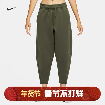 耐克女子宽松训练休闲高腰九分裤