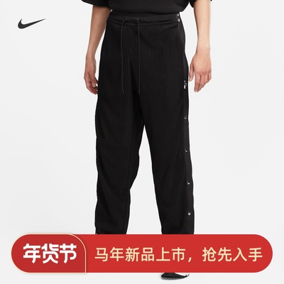 耐克男子休闲宽松侧排扣直筒长裤
