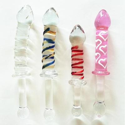 Glass-made femalemasturbation toy fake phallus adult product