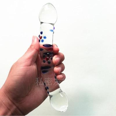Glass-made femalemasturbation toy fake phallus adult product