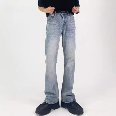 stylish denims pants y2k jeans american trousers男士微喇叭