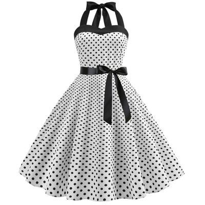 Summer Dress Women Casual Elegant lady Vestidos欧美新款波点