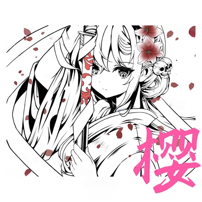 Hachiware花刃钢化玻璃鼠标垫