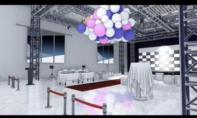 acon3d  活动会场  skp模型  su模型草图大师绘画漫画背景专用