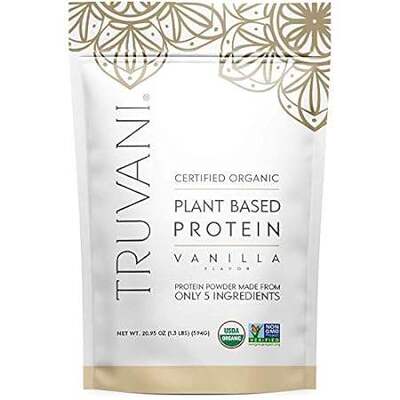Truvani Organic Vegan Protein Powder， Organic Pea Protein