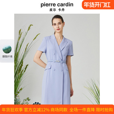 轻商务连衣裙纯色修身收腰