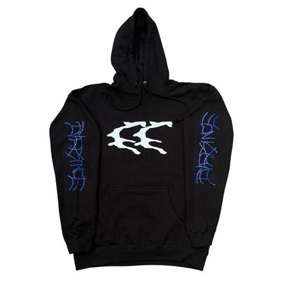 自主 16AW Drain Gang×Sad Boys Bladee Ecersince 黑色连帽卫衣