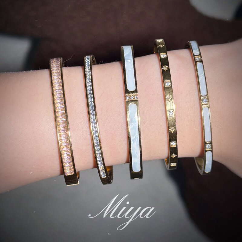 lunar Bracelet ~月光白钛钢手镯美式辣妹风