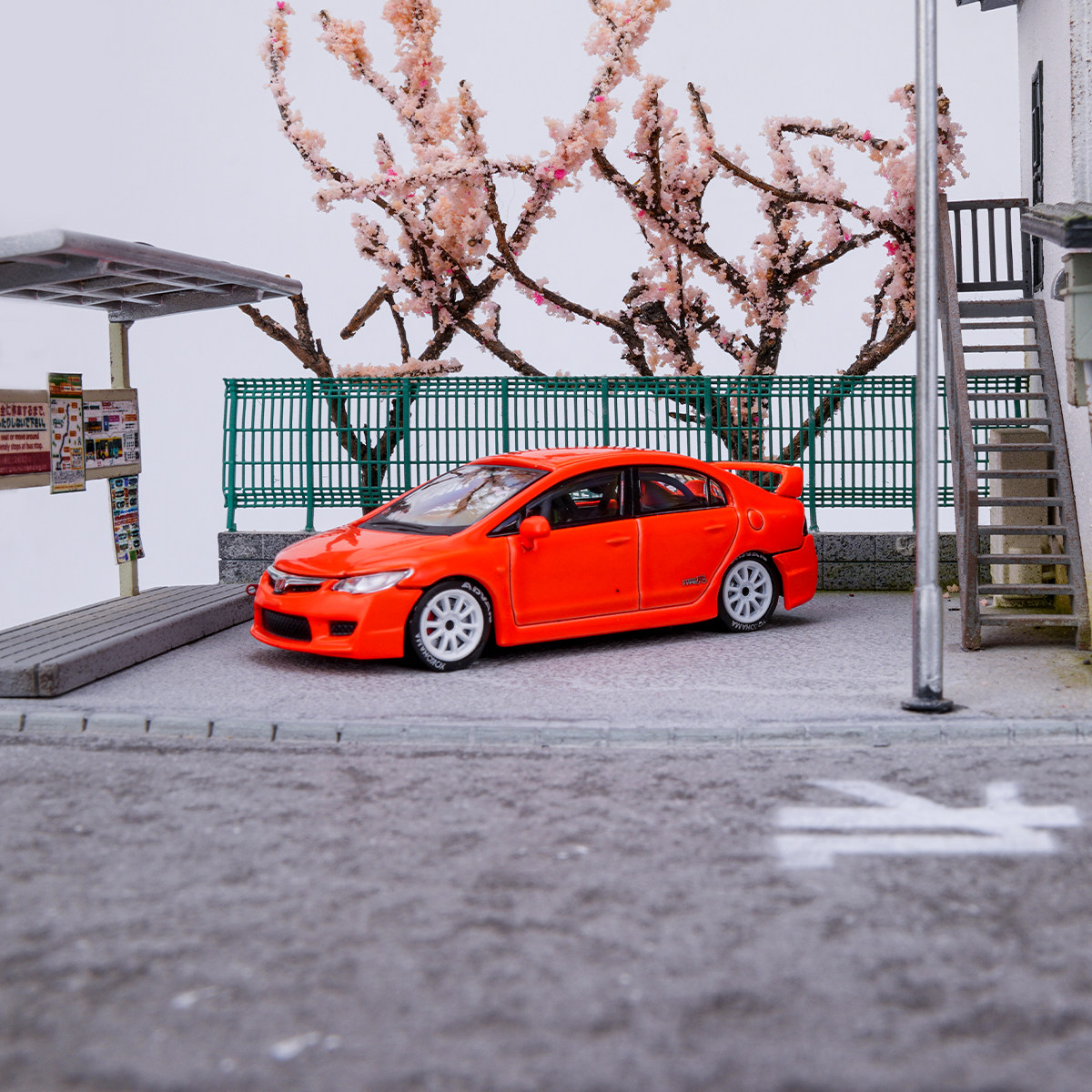 本田合金汽车模型 Type R FD2 1:64车模 思域赛车 模型 收藏 送礼
