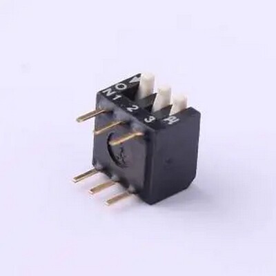 DSPV03LHGET 2.54mm 琴键式3位插件 插件,P=2.54mm 拨码开关