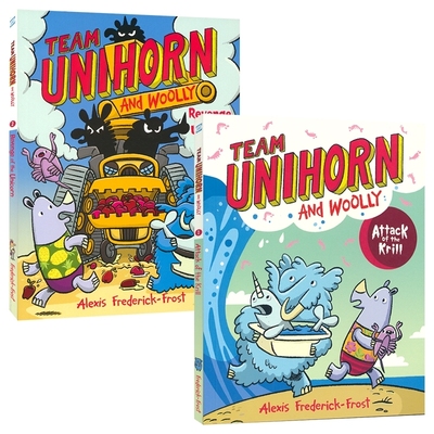 Team Unihorn and Woolly Attack of the Krill 独角兽与毛毛队系列 幽默故事 超级英雄系列漫画小说 英文原版进口儿童图书