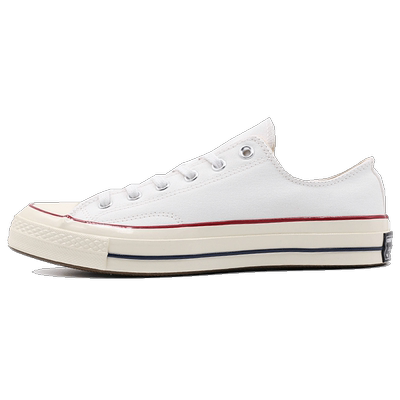 匡威三星标米白帆布鞋