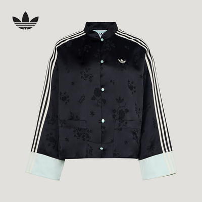 adidas阿迪达斯三叶草新中式提花外套2026夏女盘扣梭织夹克KY5741