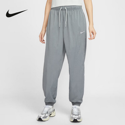 NIKE耐克女裤子夏新款宽松运动裤休闲轻薄收口梭织长裤IH0827-091