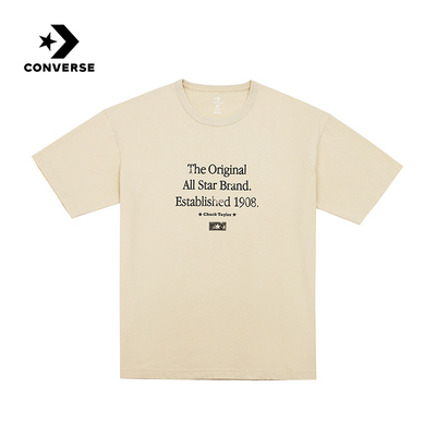 Converse匡威25秋男子简约休闲复古全棉短袖T恤 MCH624-W0L