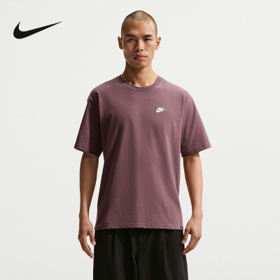 Nike耐克短袖男夏季新款宽松透气刺绣棉质圆领运动T恤FV0376-502