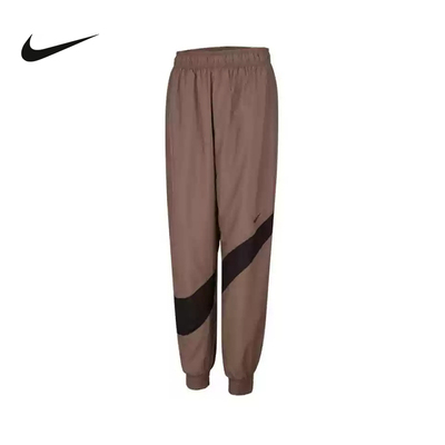 Nike耐克女裤25夏新款宽松收口运动裤休闲大勾梭织长裤HM8977-214