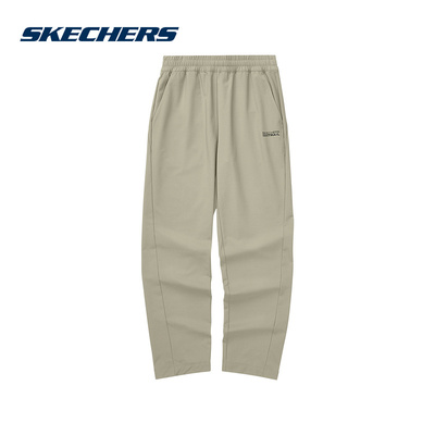 Skechers斯凯奇秋季女休闲运动裤简约梭织长裤 L324W081-01NC