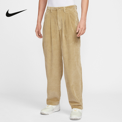 Nike耐克男子针织长裤新款灯芯绒运动裤宽松休闲直筒裤HV1325-297