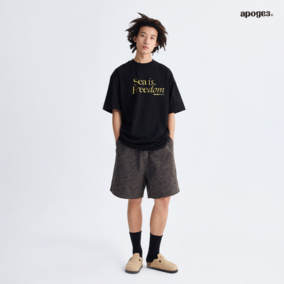 五分短裤APOGE3豹纹潮牌