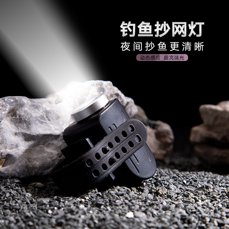 鹰梦方便携带USB充电照明夜钓灯感应LED抄网灯夜钓超亮防水抄鱼灯