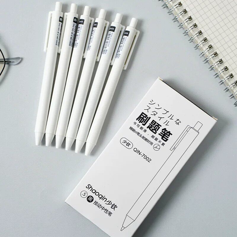 散装刷题笔按动中性笔高颜值ins风学生考试速干黑笔老师用红笔