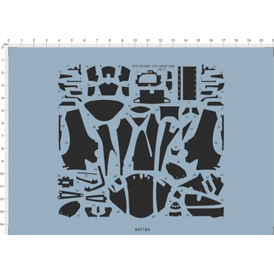 1/12 YZR-M1 雅马哈碳纤维 车贴水贴纸water decal 64718A