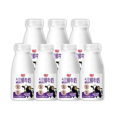 光明A2β-酪蛋白鲜牛奶190ml*7瓶 【多规格】