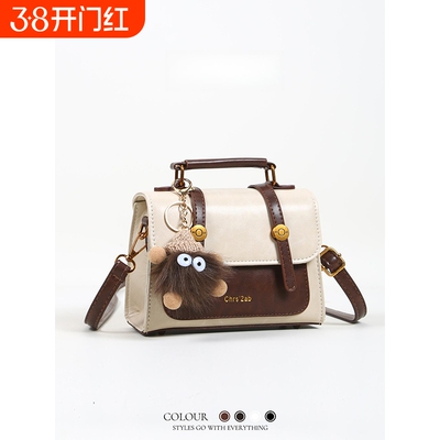 伊布古奇包包女式2025新款秋冬复古撞色斜挎包爆款超火手提剑桥包