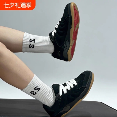 新款JordanSession真皮阿甘鞋废土风复古老爹鞋男女休闲鞋黑色