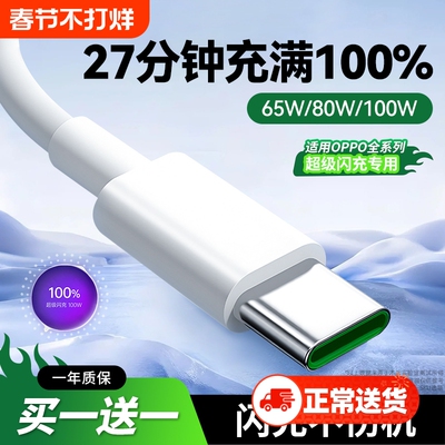 弎希适用OPPO全系列100W闪充线