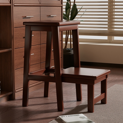 家用多功能梯凳厨房可折叠两用爬梯非实木取物梯子吧台凳登高室内