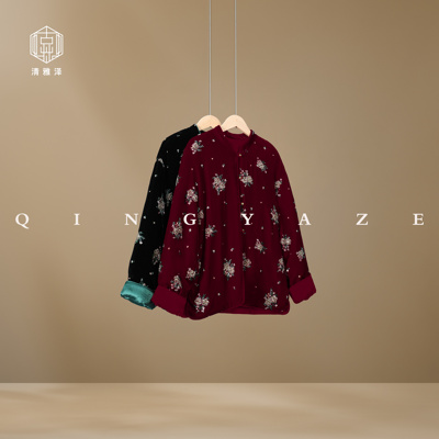 新年战衣！真丝丝绒重工订珠新雪丽棉服外套！GZ5257