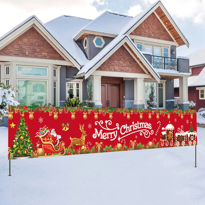 Christmas Outdoor Banner Backdrop Christmas Decoration For H