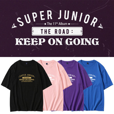 SuperJunior组合TheRoadKeepOnGoing周边应援同款短袖T体恤打歌服