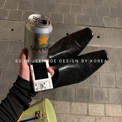 异型跟雕花懒人包头穆勒鞋包头拖