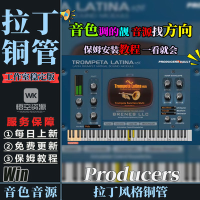 不同的拉丁演奏风格铜管音源