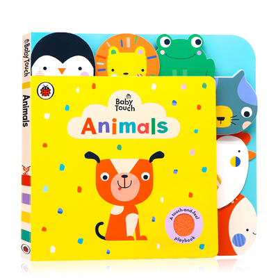 小瓢虫动物认知触摸书错层书 Baby Touch Animals 英文原版绘本 幼儿童触摸纸板书0-3岁宝宝感官认知开拓思维大开本Ladybird
