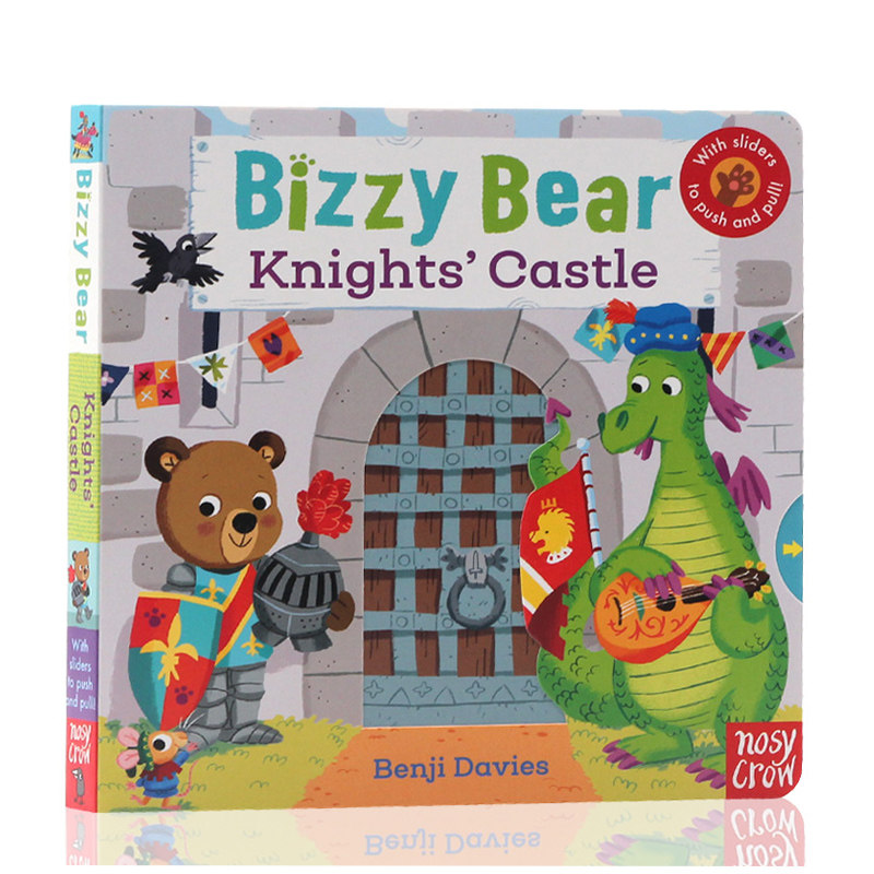 小熊很忙系列英文原版 Bizzy Bear knights castle忙碌的小熊城堡小骑士儿童抽拉机关操作玩具纸板书幼儿启蒙益智游戏早教图画 ...