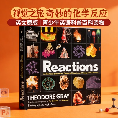 英文原版 视觉之旅 神秘的奇妙的化学反应 Reactions 图解宇宙中的元素 分子和变化 青少年儿童英语科普百科读物 Theodore Gray