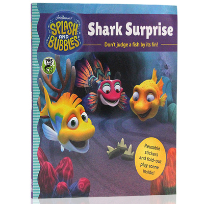 进口英文原版正版 Splash and Bubbles: Shark Surprise 水花和泡泡:鲨鱼惊喜 作者 Jim Henson 儿童启蒙绘本 平装贴纸书