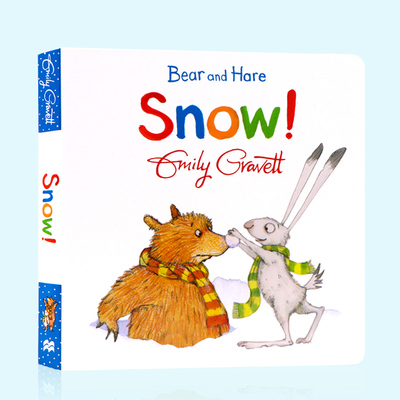 进口英文原版绘本Bear and Hare: Snow! 雪 儿童性格行为习惯养成熊和兔子的友谊纸板书 温馨友谊图画书格林威奖作家Emily Gravett