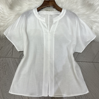 多多设计店新简约风气质短袖设计感通勤纯色小众上衣小衫Y20315