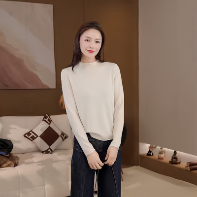 豆豆DA【多色毛衫】多色软糯亲肤针织衫女秋冬打底衫毛衣26QM5100