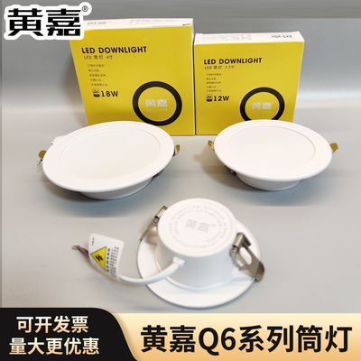 黄嘉筒灯led嵌入式孔灯家用简灯