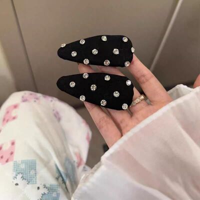 韩版新款水钻掰掰夹简约高级感