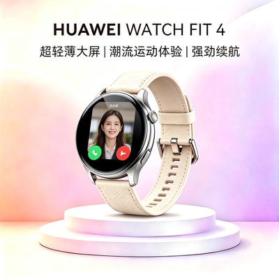 华力女士智能手表2026离线支付真皮运动手环蓝牙电话多功能圆形表
